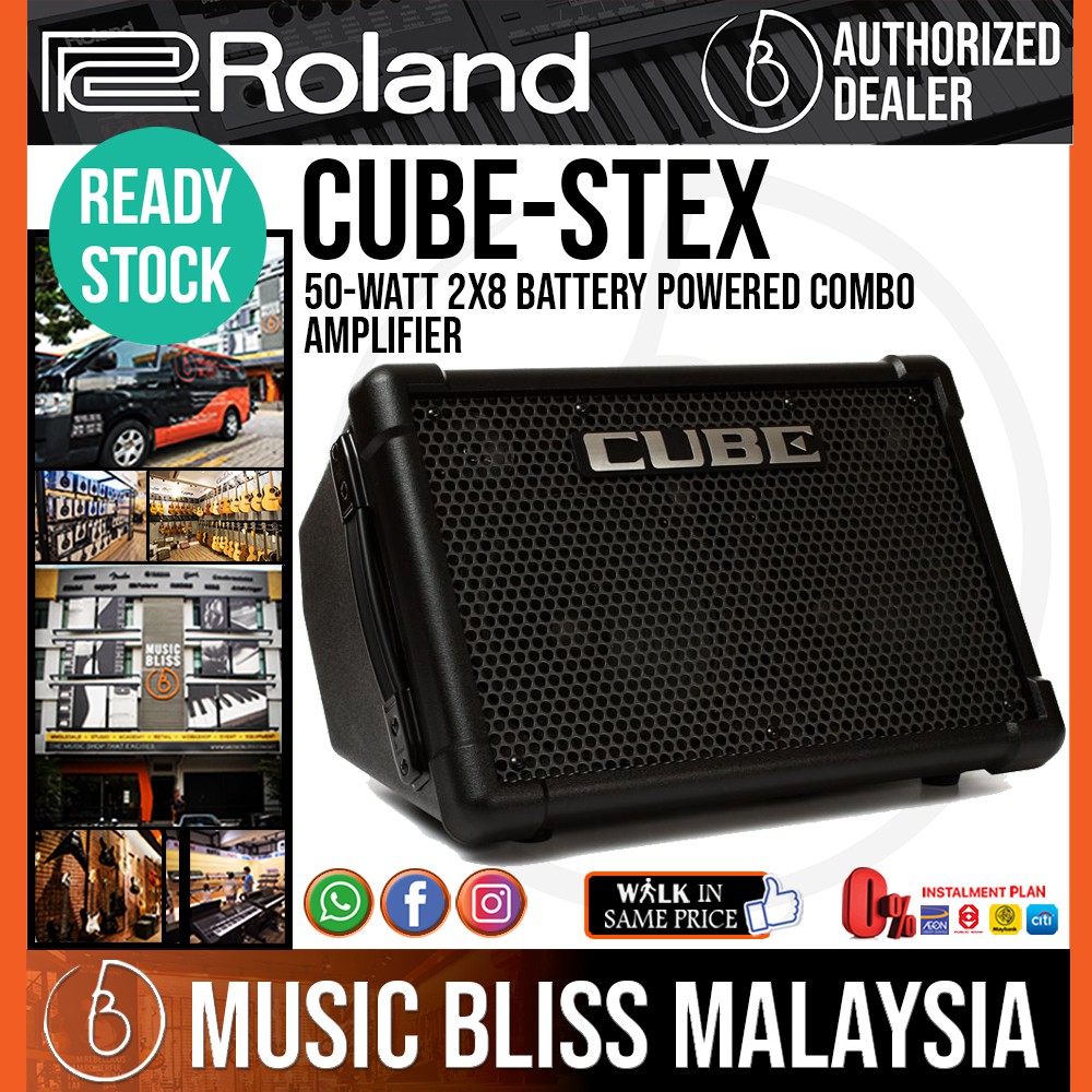 Roland CUBE Street EX 50-watt 2x8 Battery Powered Combo Amplifier (CUBE-STEX) | Shopee Malaysia
