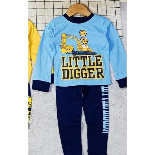 pajamas boy little digger | Shopee Malaysia