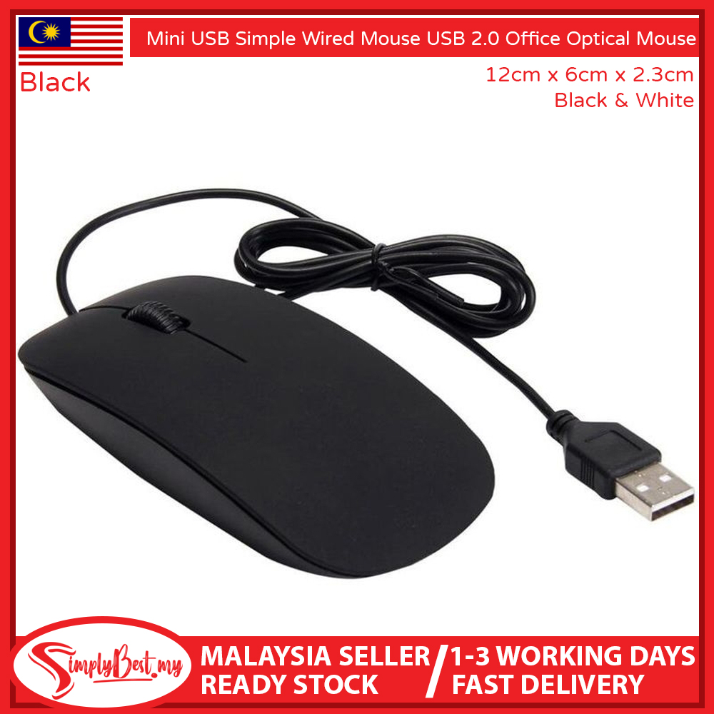 SIMPLYBEST Wired USB Ultra Slim Magic Mouse Optical Mute Computer Mini ...