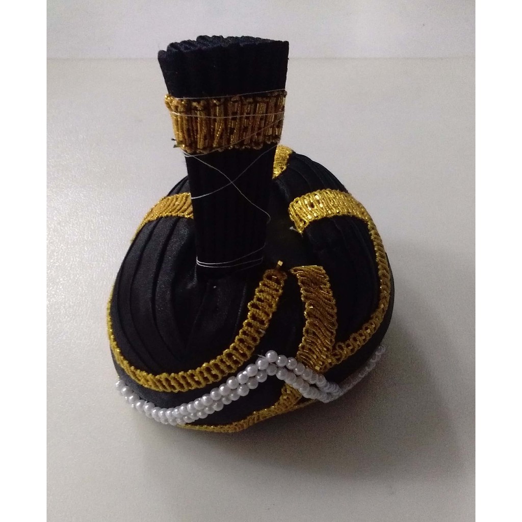 Thalapa / Embellished Art Silk Turban ( Medium size Swamy / Wedding ...