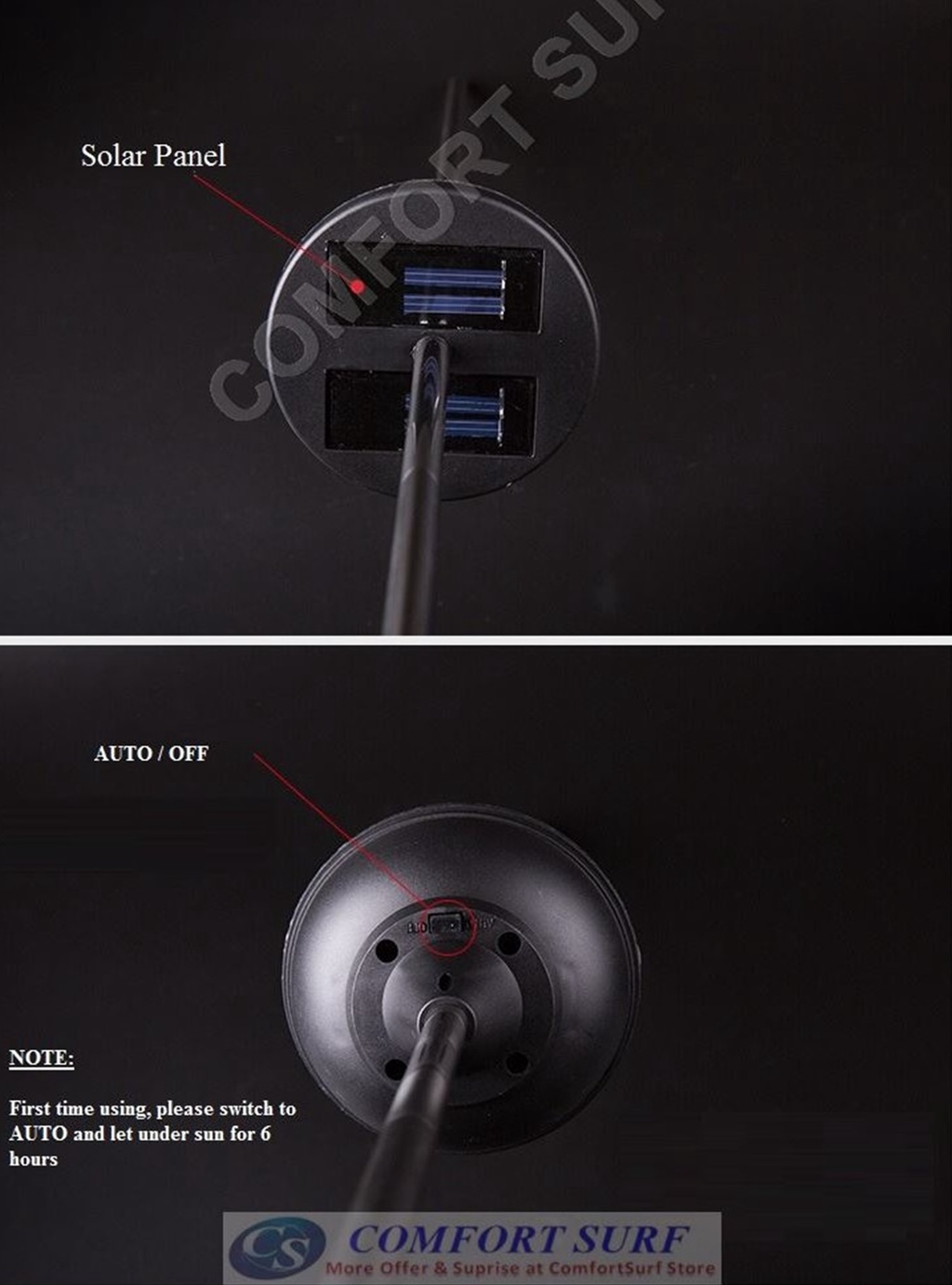 2pcs Set Solar LED Lamp 7 Colors Lampu Raya Pelita Fiber Optic Garden ...