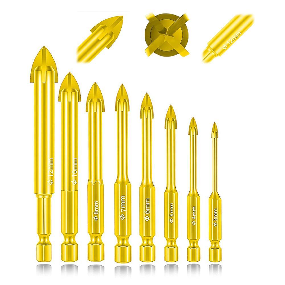 3~12mm Glass Concrete Drill Bit Set Universal Drilling Tool Wall Hole ...