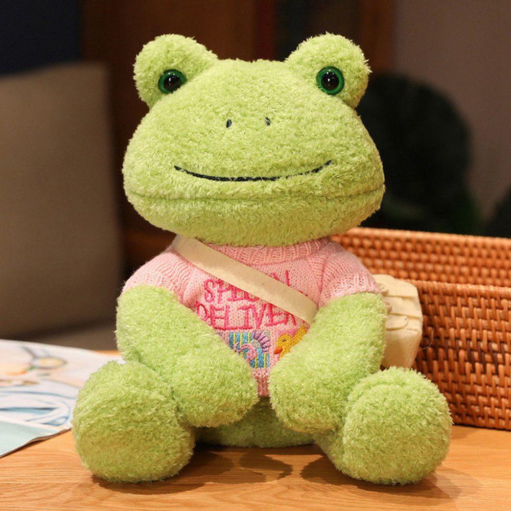 FISHSTICK Dressing Frog Plush Toy Kids Toys Children Gift Bag Pendant ...