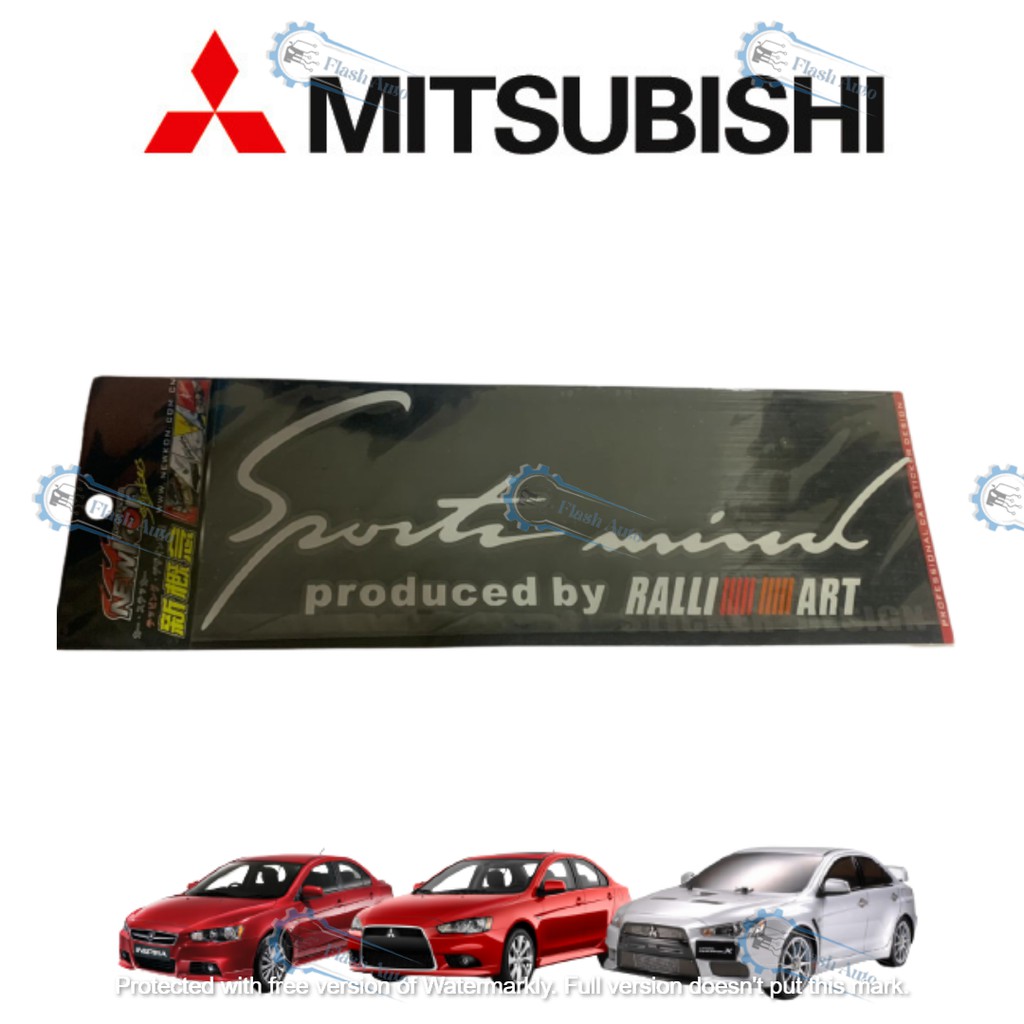 Mitsubishi (Lancer/Evo X/Inspira)Ralliart hood signature sticker ...
