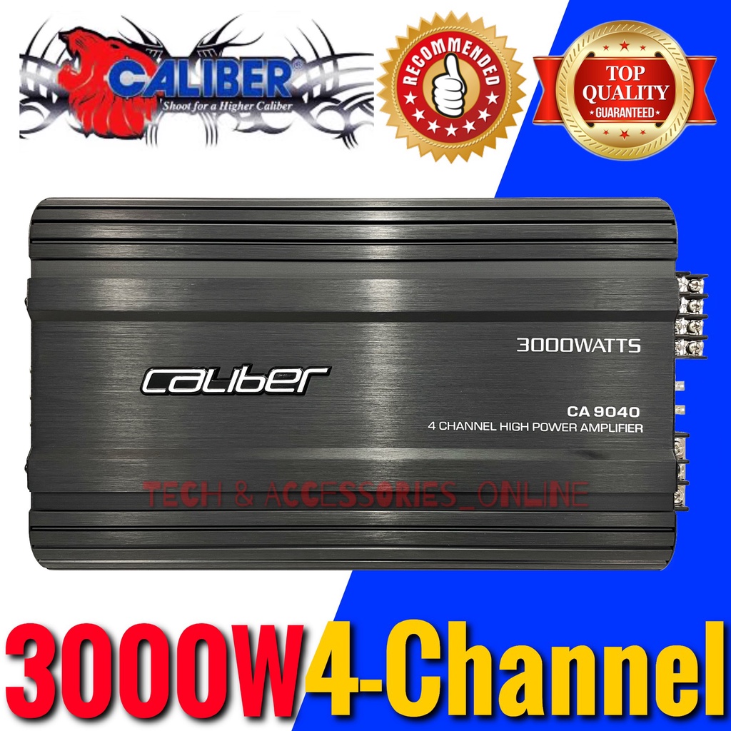 CALIBER 3000Watts 4CH 4Channel Car Power Amp Amplifier CA-9040 Suitable ...