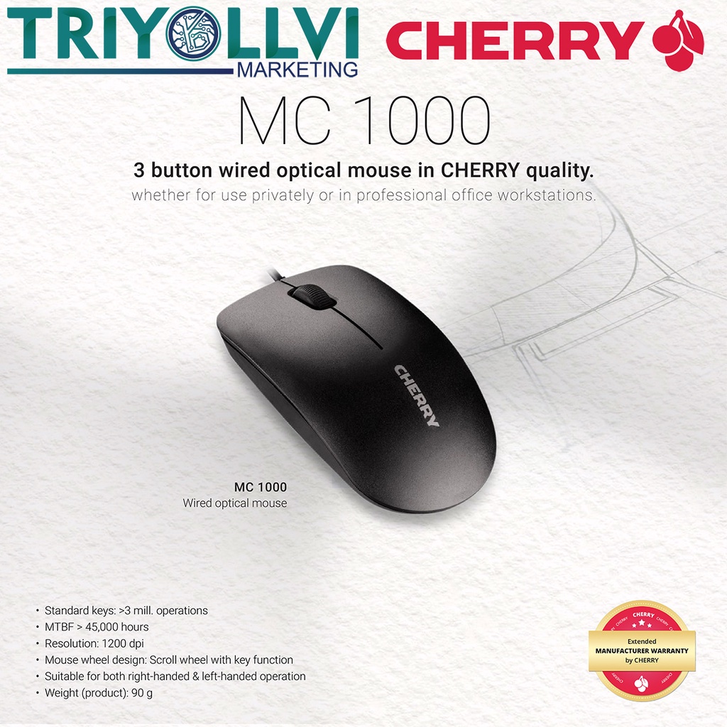 CHERRY MC 1000 Simple business mouse | Shopee Malaysia