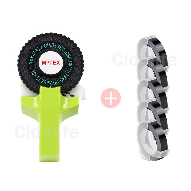 Green Color Label Maker Motex E101 E-101 DIY Manual Typewriter Label ...