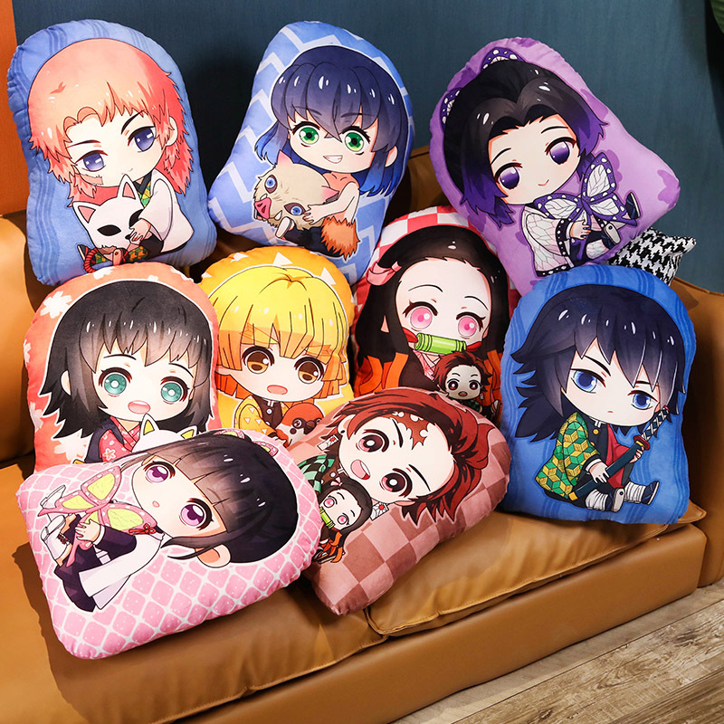 Demon Slayer Kimetsu No Yaiba Throw Pillow Soft Plush Doll Tanjirou ...