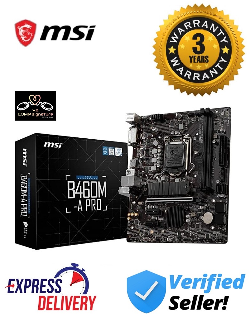 MSI B460M-A PRO Intel Socket LGA1200 Motherboard | Shopee Malaysia