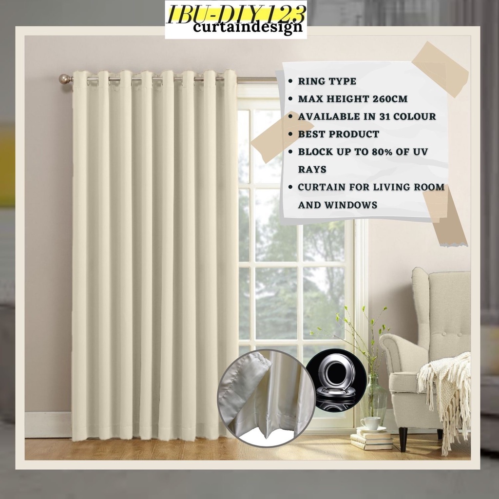 A15 Ready Made Curtain!!! Siap Jahit Langsir ,Langsir RAYA Kain Tebal ...