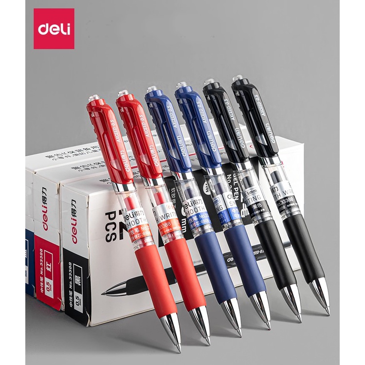 Deli 0.5mm Excellent Writing Gel Pen S01 Home Office Supplies Stationary Black [Per Pen ...