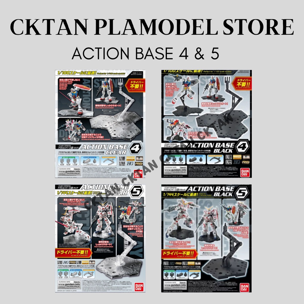 BANDAI ACTION BASE 4 & 5 ( 1/100 | MG | RE/100 | 1/144 | HG | RG ...
