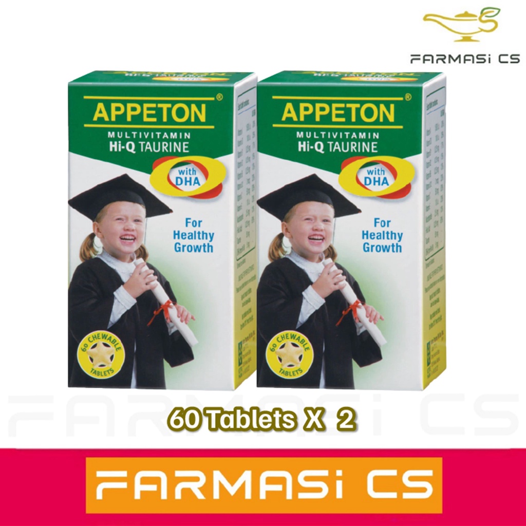 Appeton Multivitamin Hi-Q Taurine with DHA 60s x 2 bottles (TWIN) EXP ...