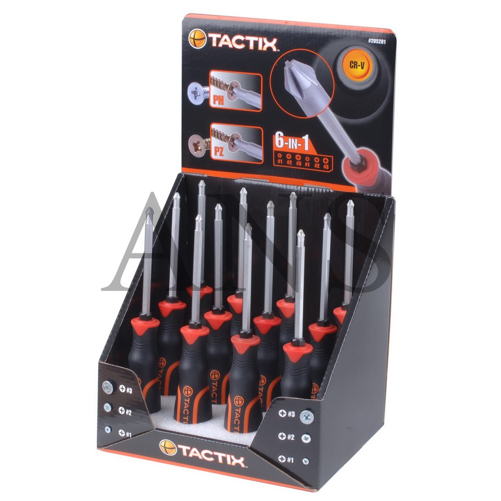TACTIX 205203 SCREWDRIVER 6 IN 1 150MM | Shopee Malaysia