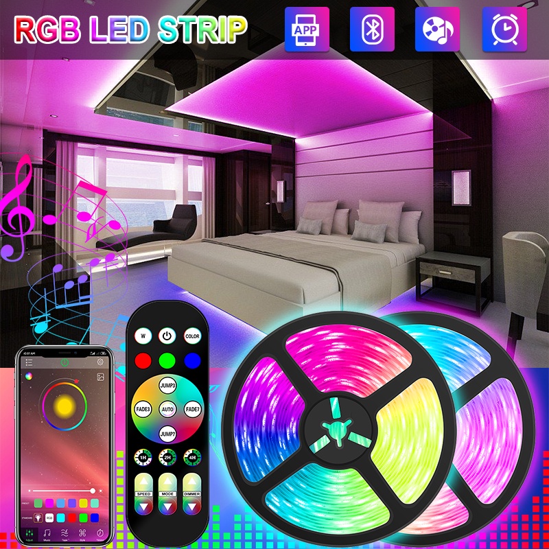 5M LED Strip Light USB Bluetooth RGB 5V 10M RGB LED Light strip ...