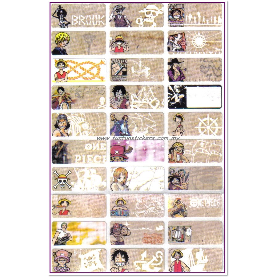 Name Stickers - One Piece 3013 | Shopee Malaysia