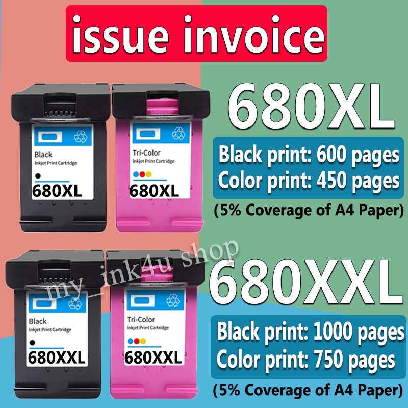 HP 680 XL HP680XL ink cartridge refillable Compatible for HP 2135 2136 ...