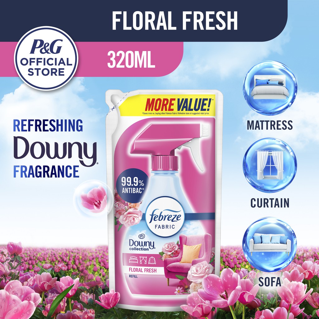Febreze Downy Collection Floral Fresh Fabric Refresher Refill (320ml ...