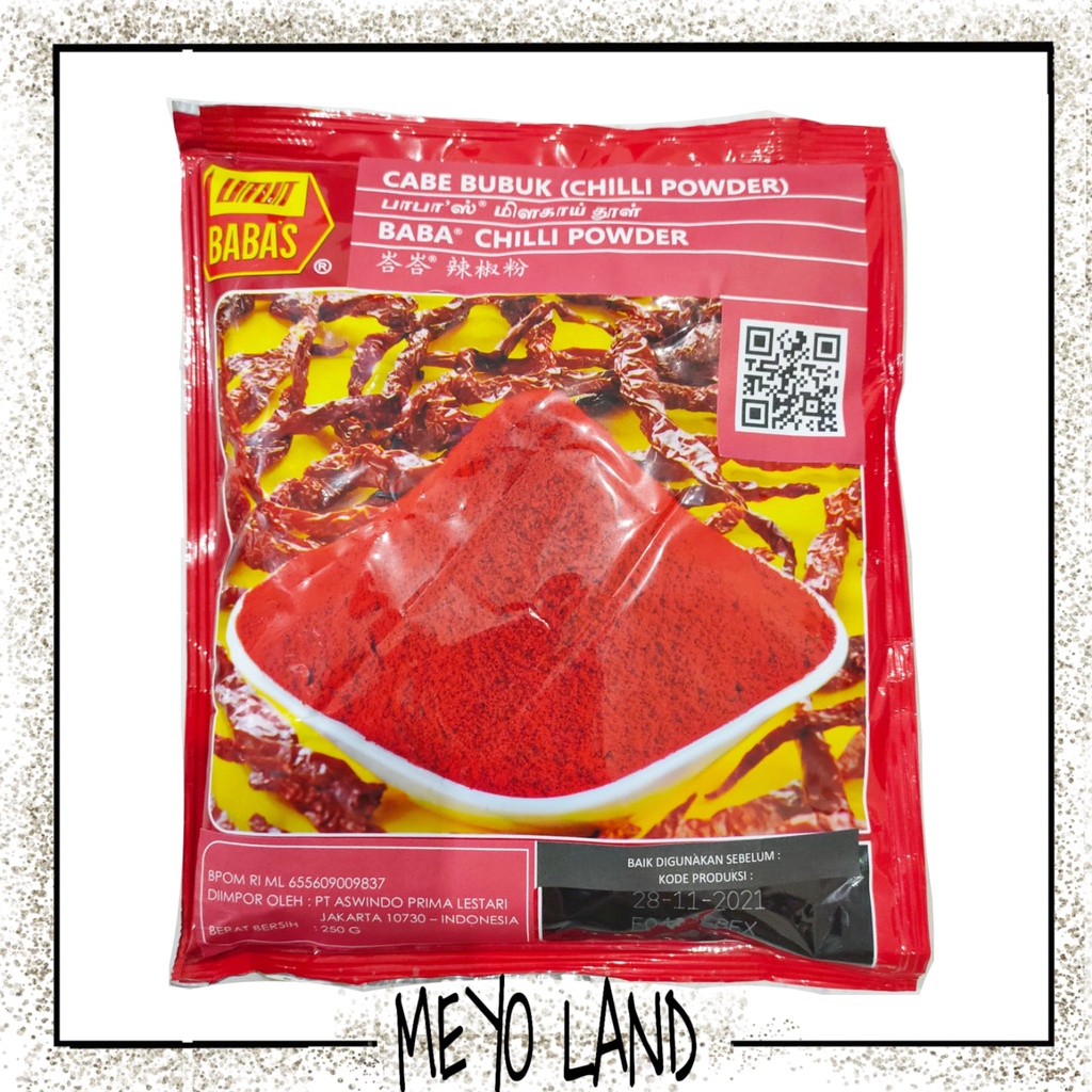 MERAH Baba's Chili Powder Babas Chili Powder Malaysia 250gr Powder 250 ...
