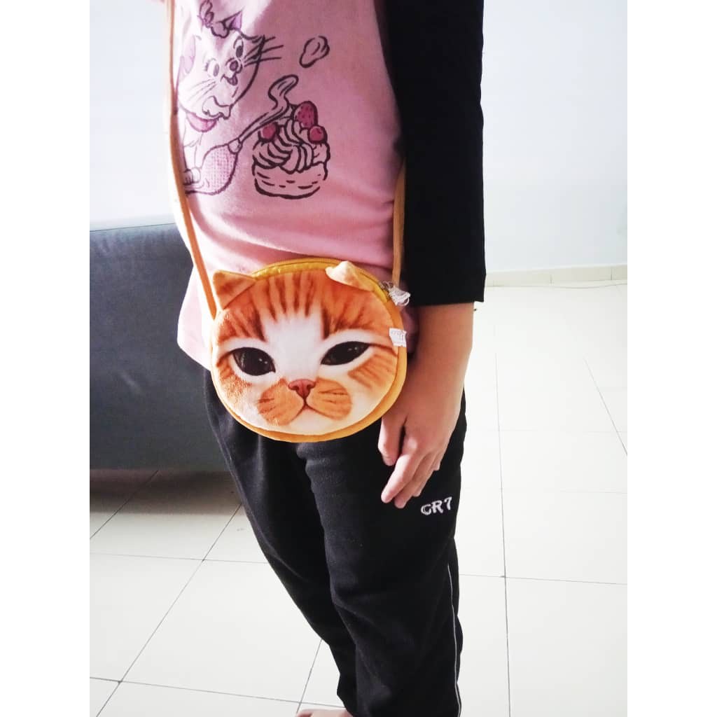Cute Sling Cartoon Handbag/Shoulder bag Frozen Elsa / Cat bag ...