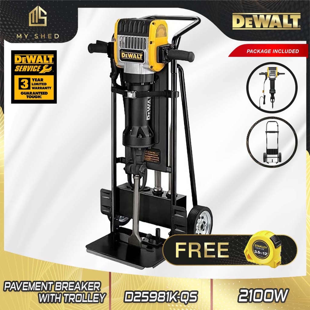 DEWALT D25981K-QS 30KG 28MM HEX BREAKER DEMOLITION 2100W | Shopee Malaysia