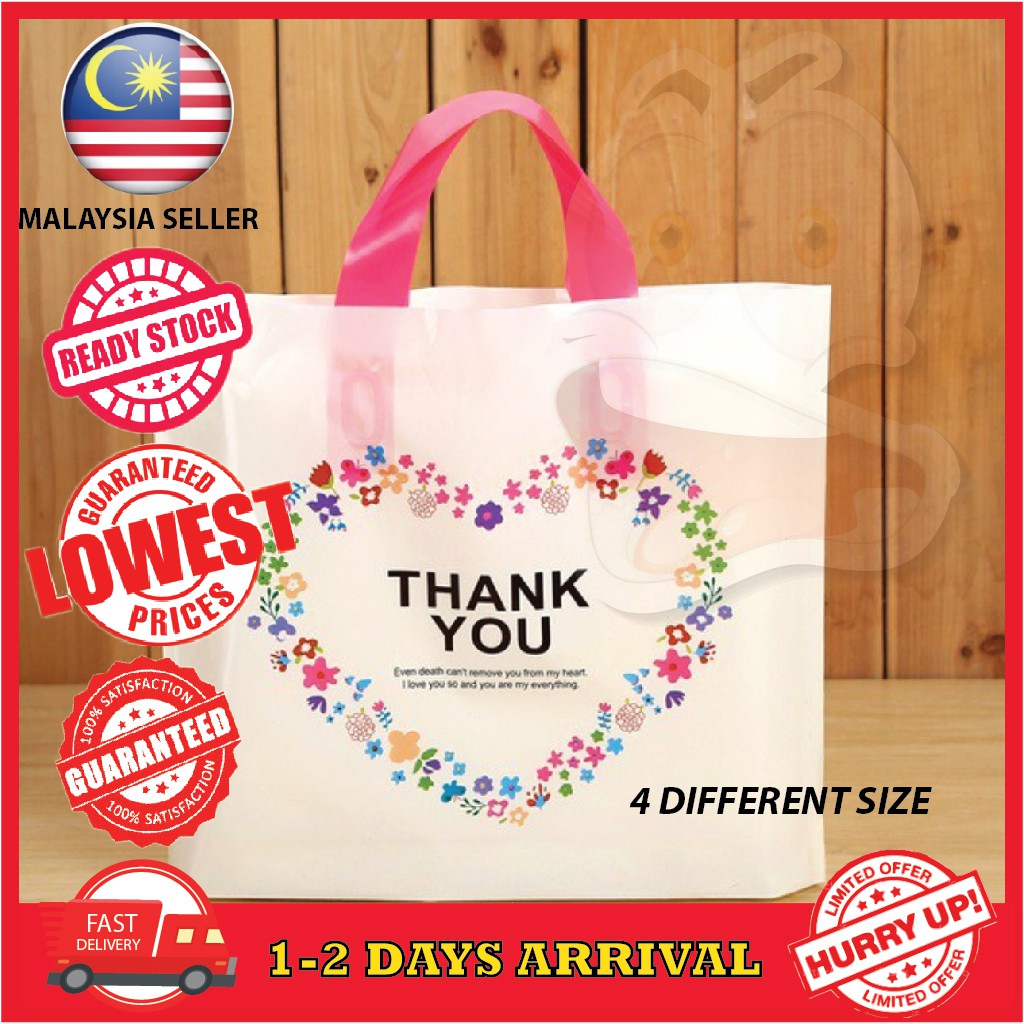 [20 pc/pack] Plastic Bag Thank You Plastic Bag Terima Kasih Plastik Beg ...