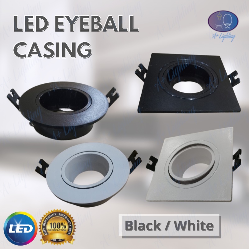 EYEBALL CASING FREE GU10 HOLDER ROUND SQUARE MR16 SPOTLIGHT FITTING ...