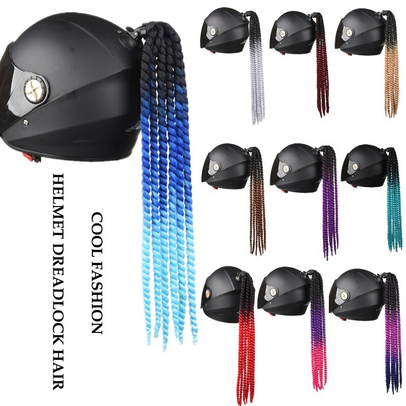 Helmet Hair Jumbo Braid Ponytail Wig Women Cool Motorcycle Helmet Hair ...