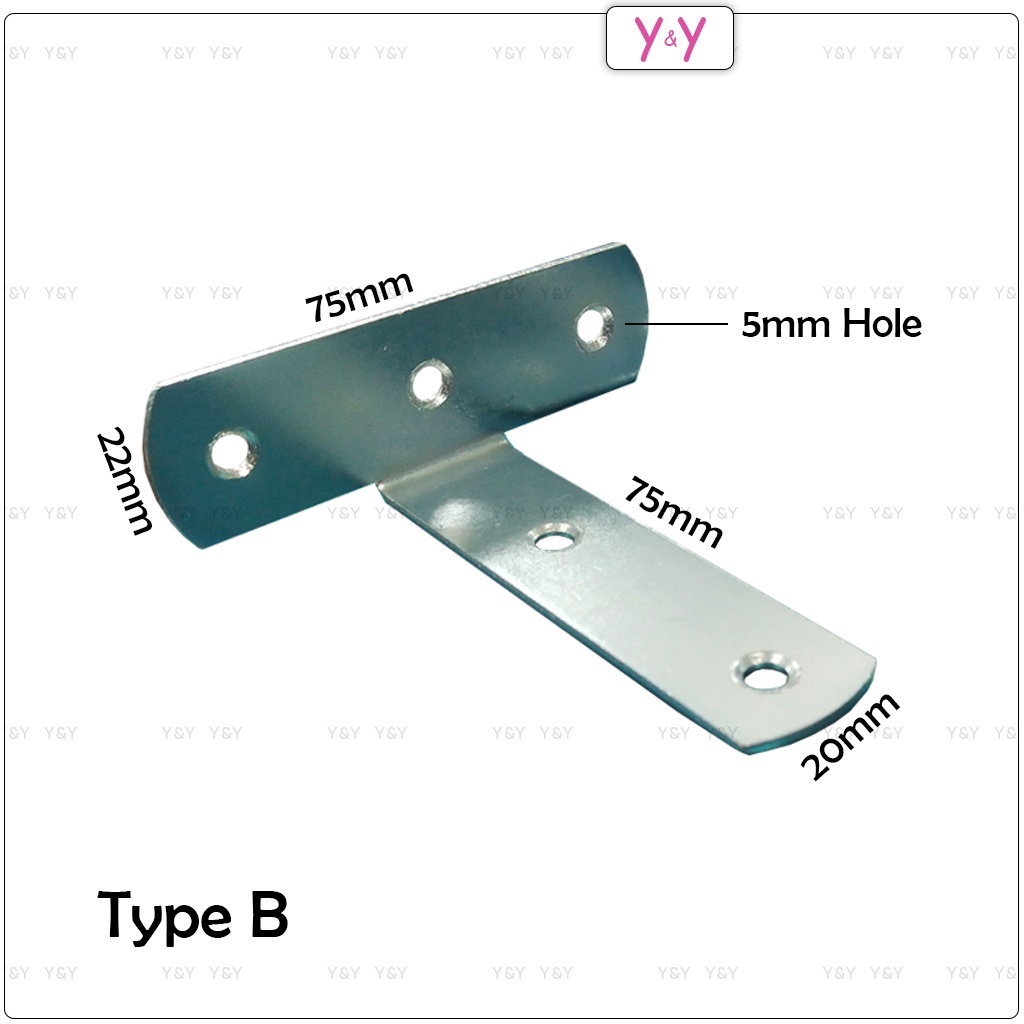 Y&Y Eco T Join Bracket / T Connector / T Metal Plate / T Steel Brace ...