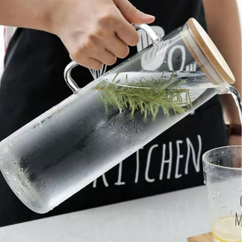 🔥🔥HOT ITEM🔥🔥Bamboo Lid Glass Jug [READY STOCK] | Shopee Malaysia