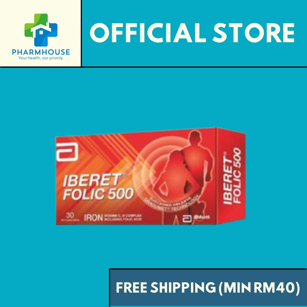 ABBOTT IBERET FOLIC 500 FILMTAB 30'S | Shopee Malaysia