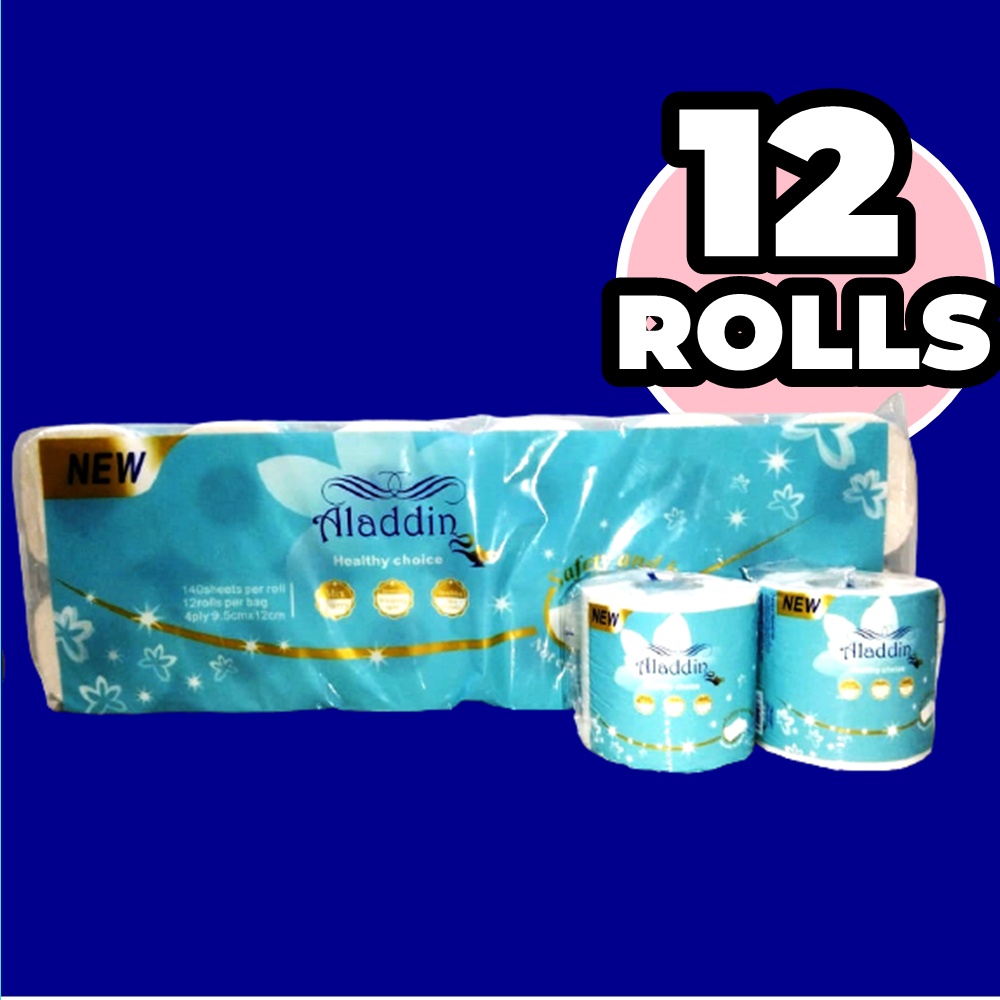 12 ROLLS ALADDIN BLUE - STRONGER TEXTURE IN CONTACT WITH WATER • Toilet ...