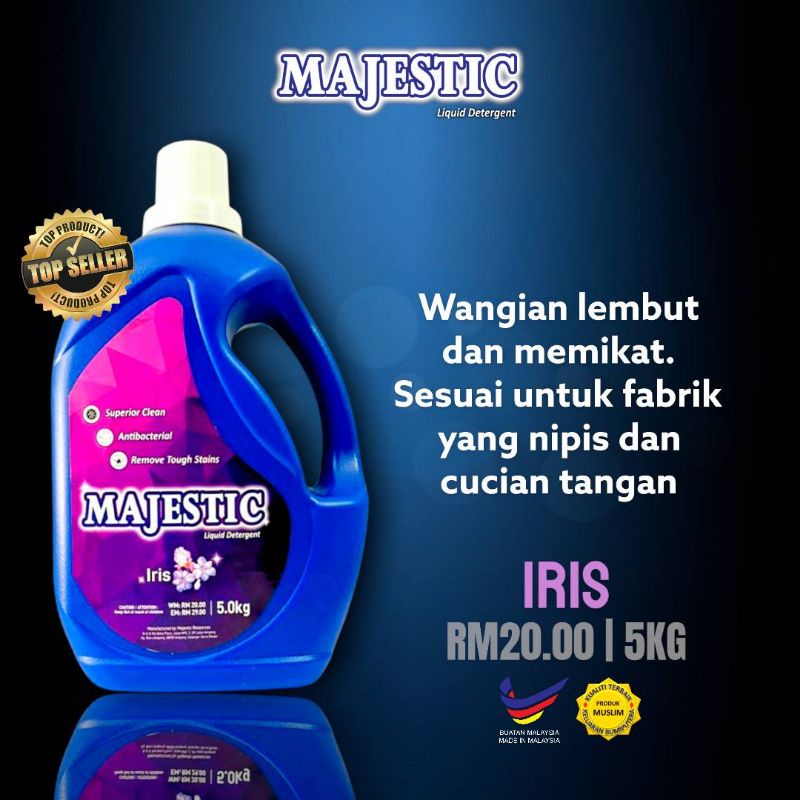 Majestic Liquid Detergent 5kg /Majestic Sabun cuci baju 5kg/Majestic ...