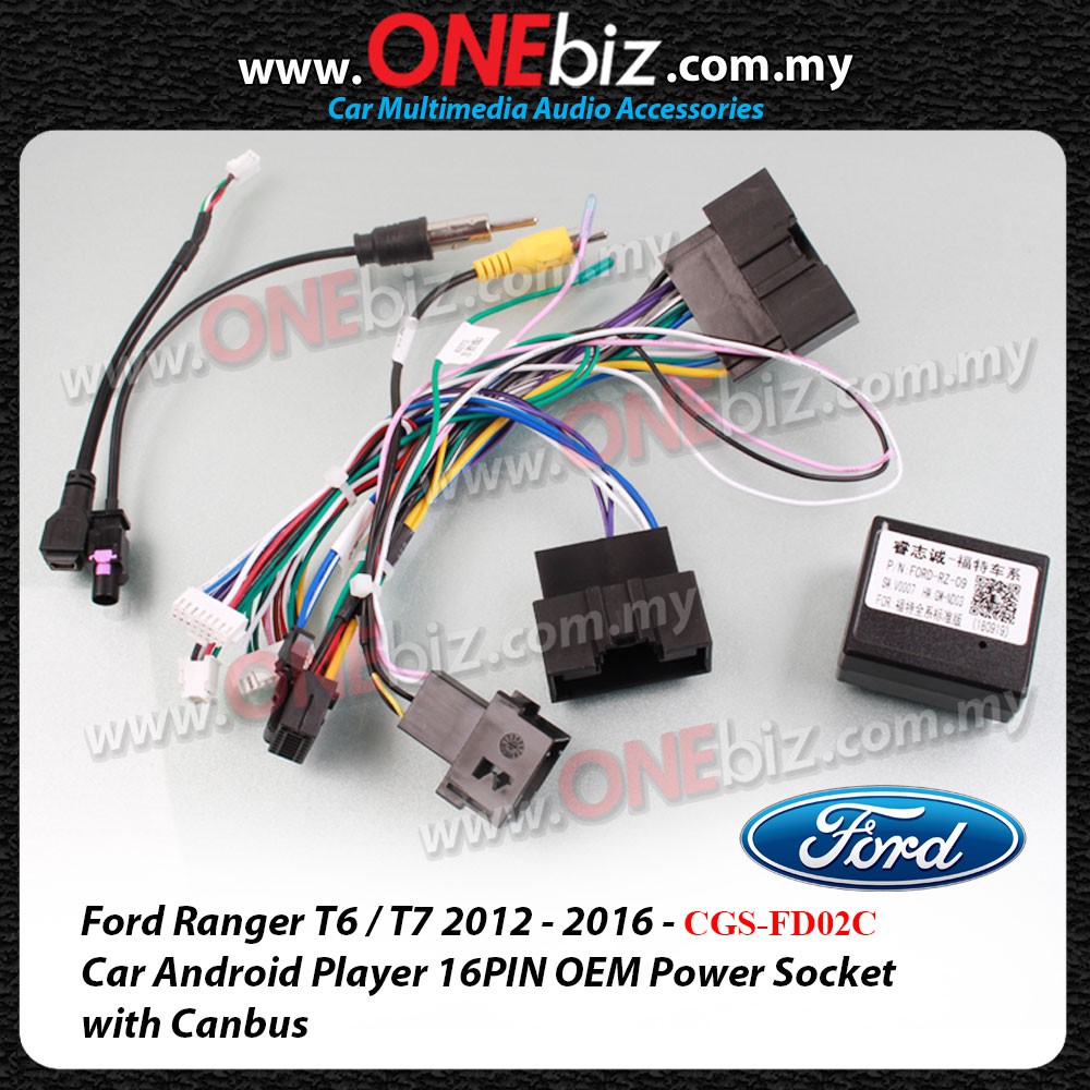 Ford Ranger T6 / T7 2012 - 2016- Car Android Player 16 PIN OEM Power ...