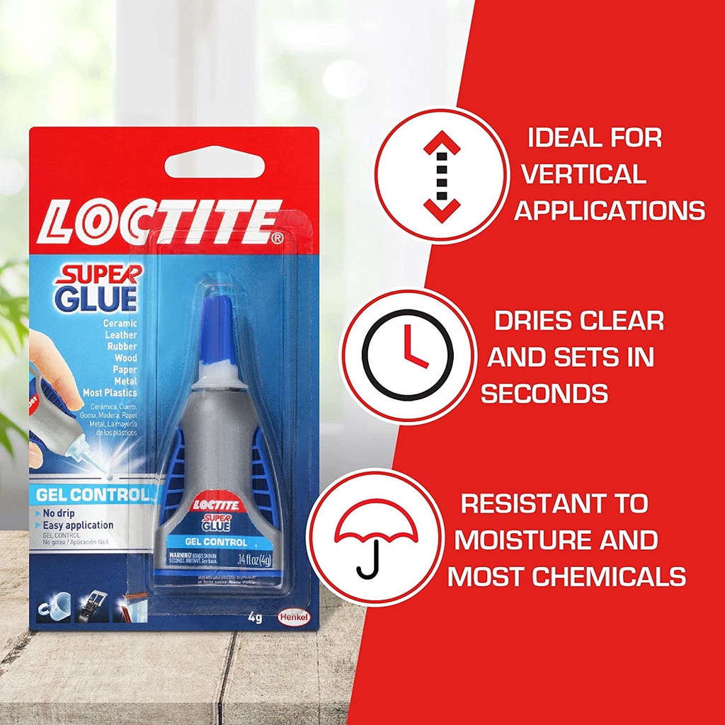 Loctite Super Glue Easy Squeeze Gel with Gel Control | Glass Glue ...