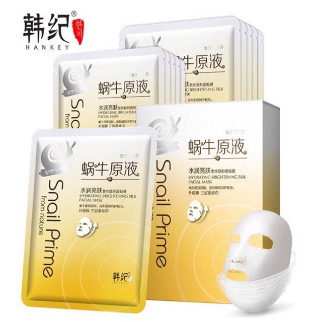 HANKEY Snail Prime Face Mask韩纪蜗牛原液面膜Moisturizing/Whitening Skin Care ...