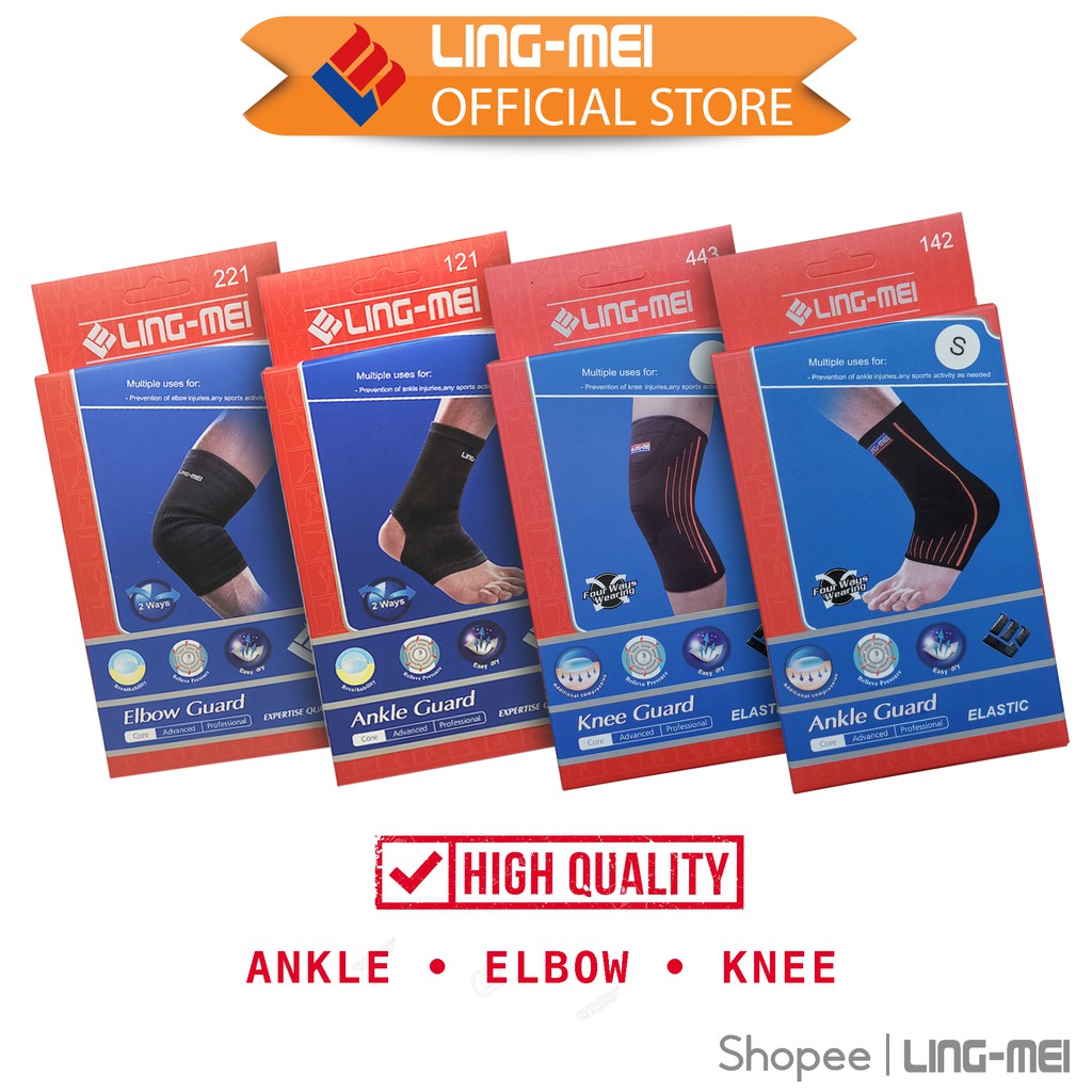 Ling Mei Sports Guard Knee/ Ankle/ Elbow Elastic Stretchable Breathable ...