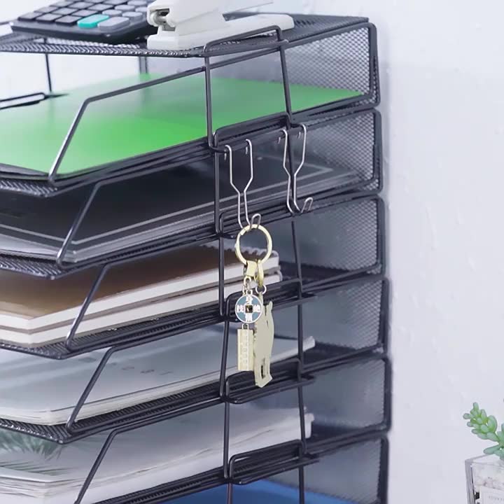 ROEMDEE Stackable File Rack, Desktop Organizer File Organizer A4 File ...