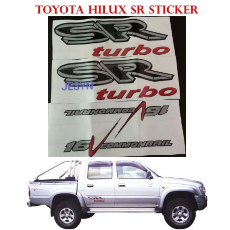TOYOTA HILUX SR TURBO BODY STICKER - CUTTING STICKER | Shopee Malaysia