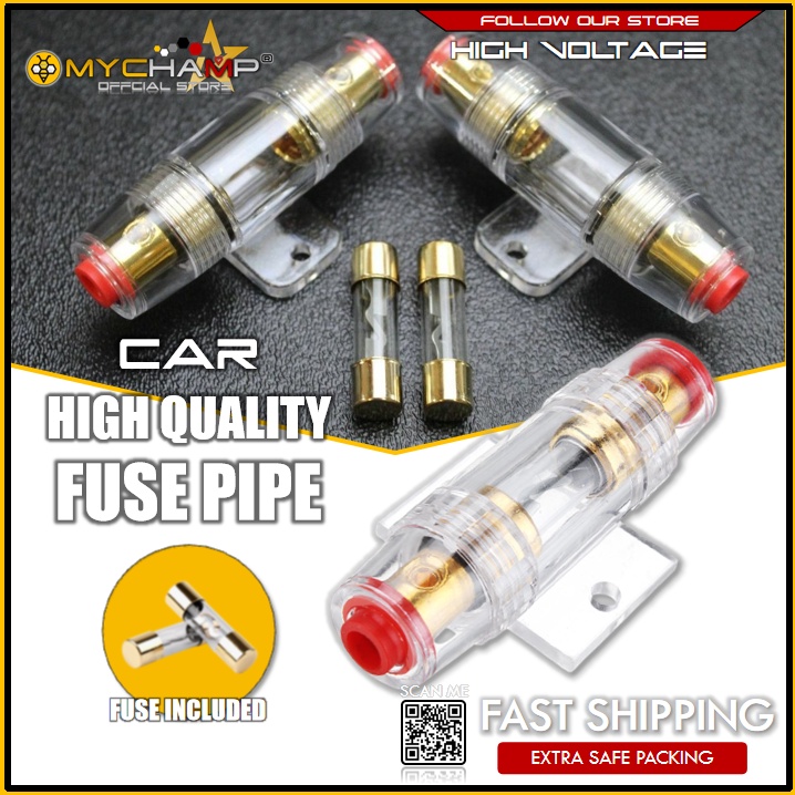 [MYC] Car Audio In line 4 or 8 Gauge AWG AGU Fuse Pipe / Fuse Holder ...