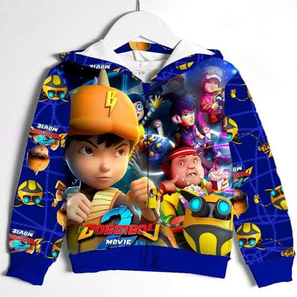 [ READY STOCK ] JC SWEATER / JACKET HOODED CARTOON - BOBOI BOY ( SIZE ...