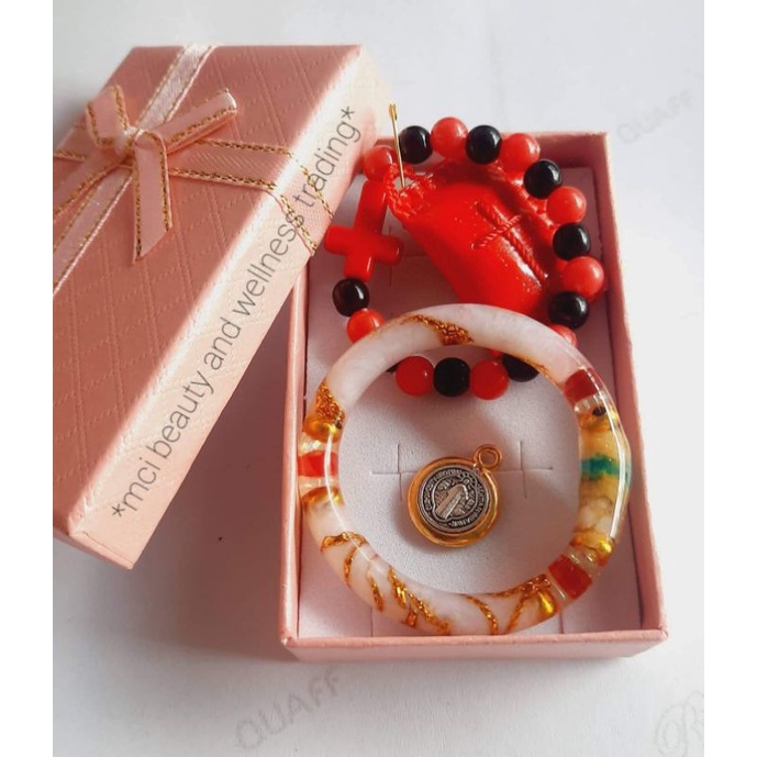 Kalmen+White gold linings Bangles Kontra Usog/Anti Usog (1set) | Shopee ...