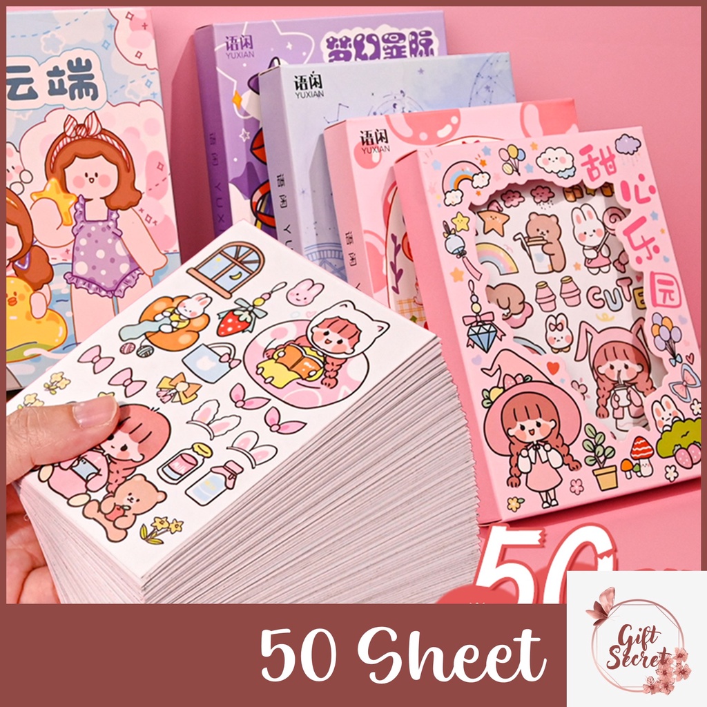 100Pcs No Repeating Sticker Gift Box Cute Stickers Water Proof Sticker ...