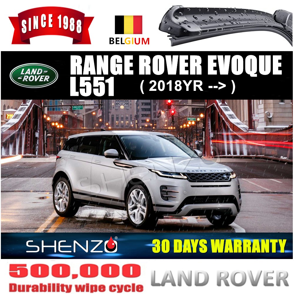 Evoque wiper BELGIUM L551 2018YR ~> 21"+21" Range Rover (SET) Front ...