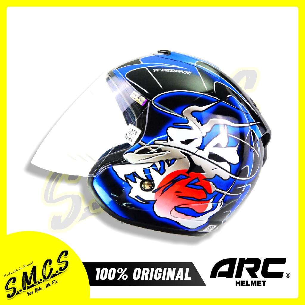 ARC Helmet YF Dragon Red Blue [NEW] Sirim Certified Naga Helmet ARC ...