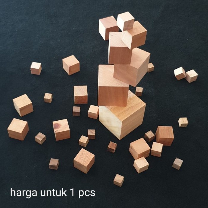 KAYU Wooden Cube Blocks 2cm x 2cm x 2cm | Shopee Malaysia
