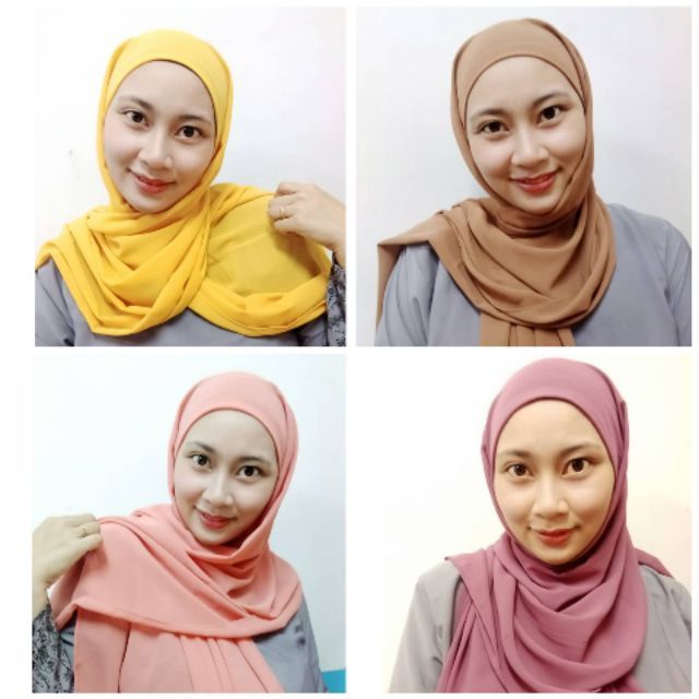 Shawl Malas (shawl + inner) | Shopee Malaysia