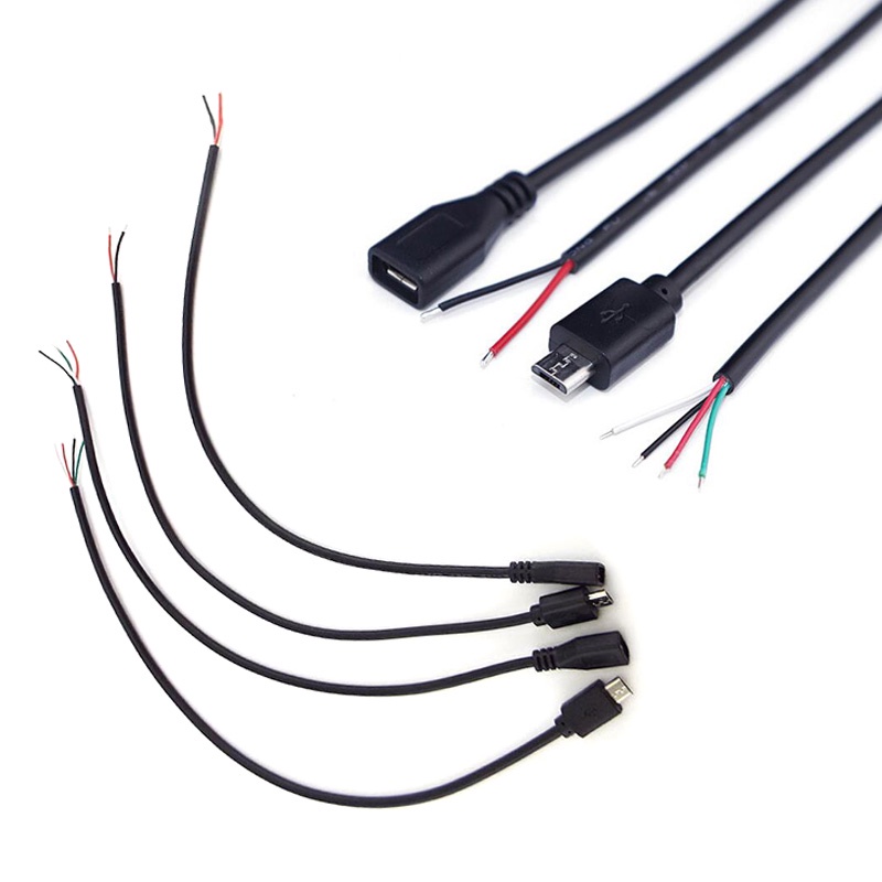Charging Connector Cable Micro USB 2.0 A Female Male Jack 4 Pin 2 Pin 4 ...