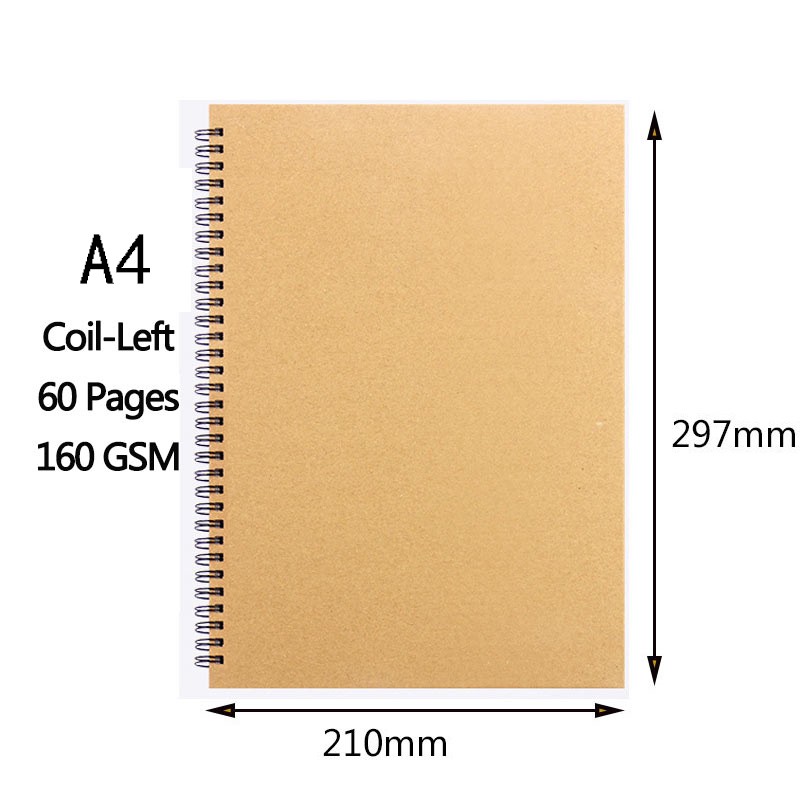 Professional sketchbook A5/16K/A4//18k/A3 Thicken paper 160 GSM Spiral ...