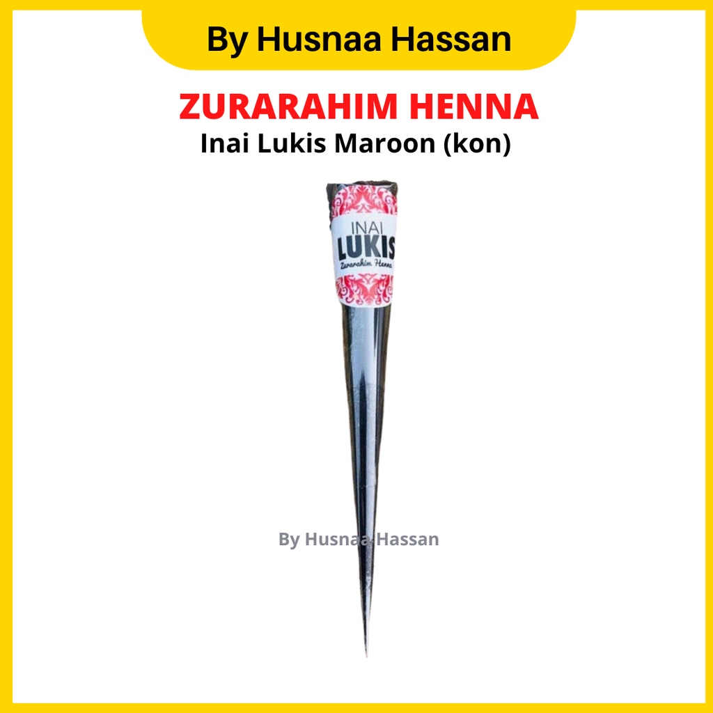 ZURARAHIM HENNA Inai Lukis Maroon Special (kon / tube) For Bride ...